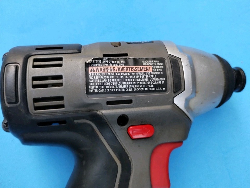 PORTER CABLE 18V 1/4" Quick Release Impact Driver PCL180ID w/ Charger ...