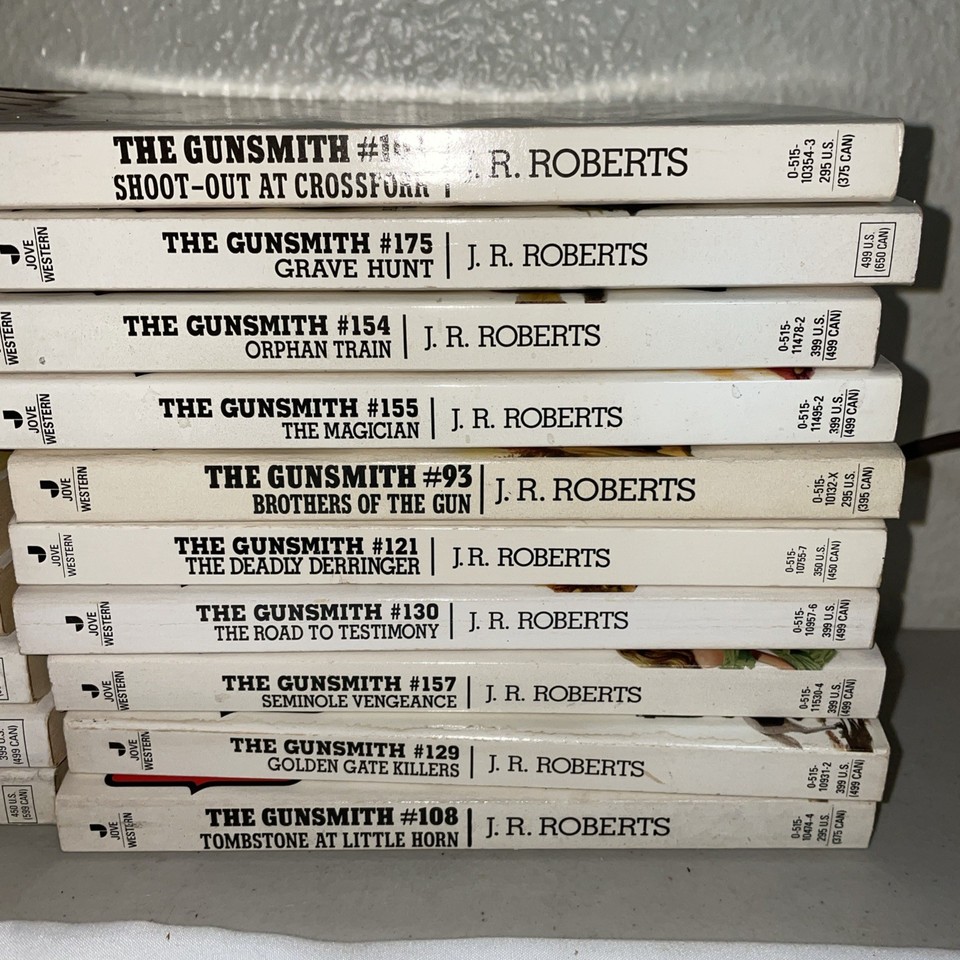 JR Roberts the gunsmith lot of 20 western books see pictures for ...