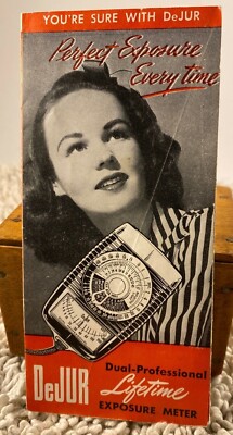 DEJUR DUAL PROFESSIONAL LIFETIME EXPOSURE METER SALES BROCHURE | eBay