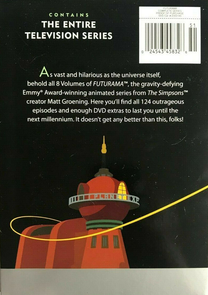FUTURAMA:Complete TV Series Collection DVD(Volumes/Seasons 1-8,2017,23 ...
