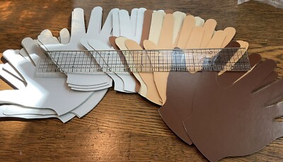 25 HANDPRINT Paper Cut-Outs School Teacher Kids Craft Book Multicolor 7 ...