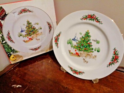 Decorative Country Christmas Collection 10 In Porcelain Plate with ...