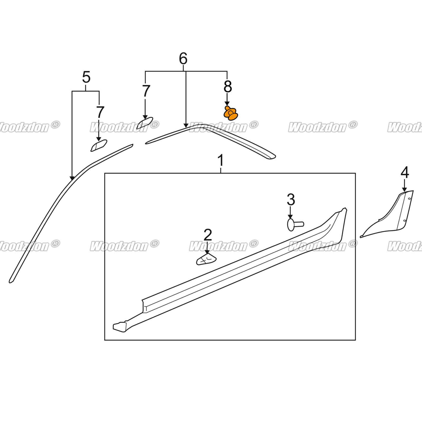 25pcs Exterior Fender Corner Molding Clip Drip Moulding Retainer For GM ...