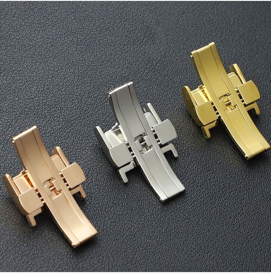 Folding Butterfly Clasp Stainless Steel Watchband Buckle Fit For ...