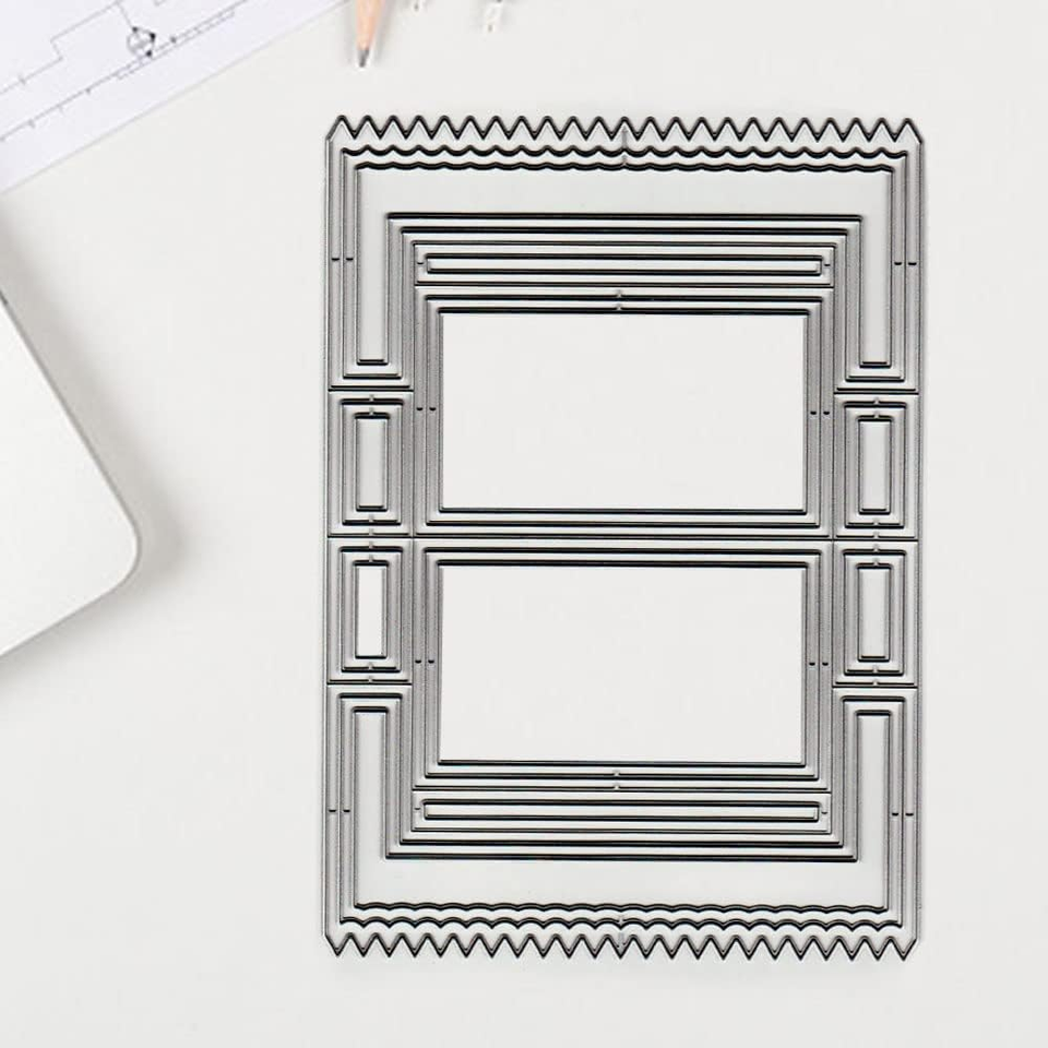 3D Card Shape Dies for Card Making, Storybook Folder Nested Rectangle ...