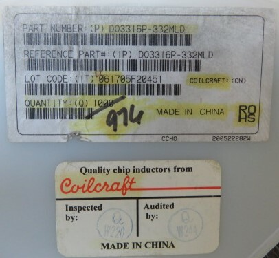 COILCRAFT DO3316P-332MLD Qty of 30 per Lot Fixed Inductors 3.3uH Unshld ...
