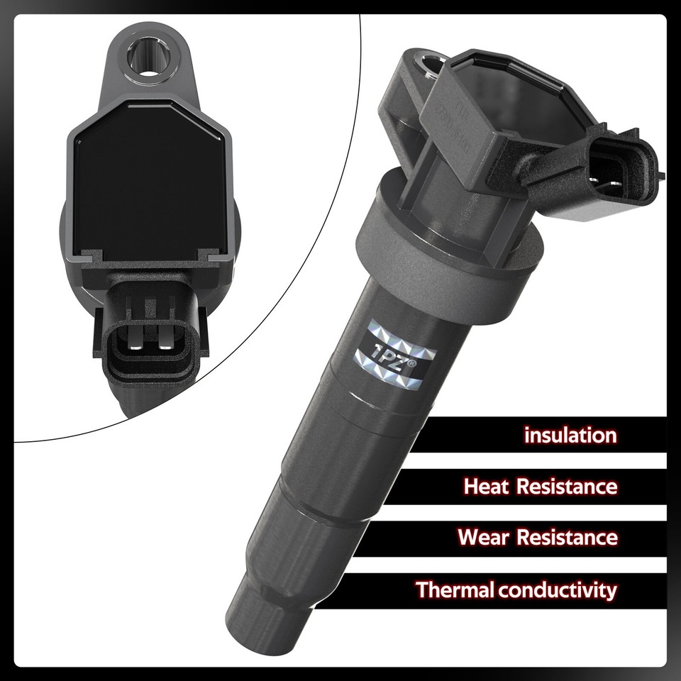4x Ignition Coil Spark Plug Hyundai Genesis Santa Tucson Kia Forte ...