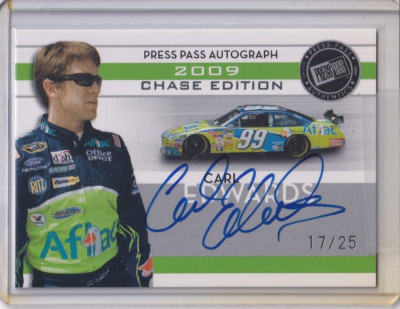 Carl Edwards Auto 17/25 2009 Press Pass Chase Edition Autograph | eBay
