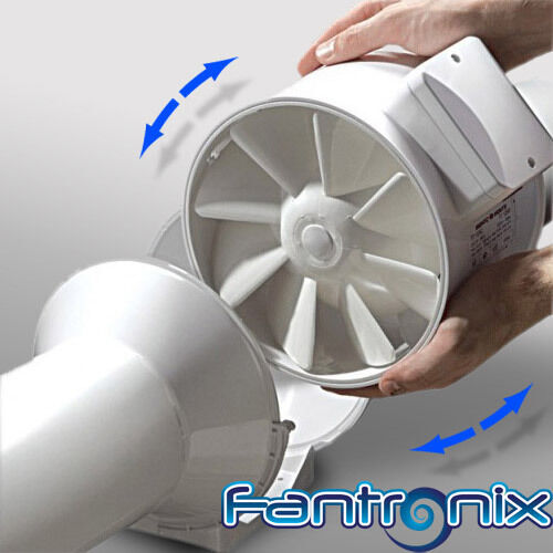 4" Inline Extractor Fan 100mm Loft Mounted Bathroom Shower kitchen ...