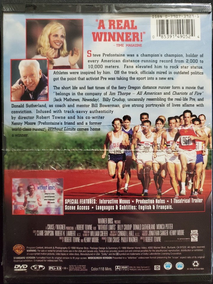 Without Limits (DVD, 1999) Billy Crudup, Donald Sutherland, Monica ...
