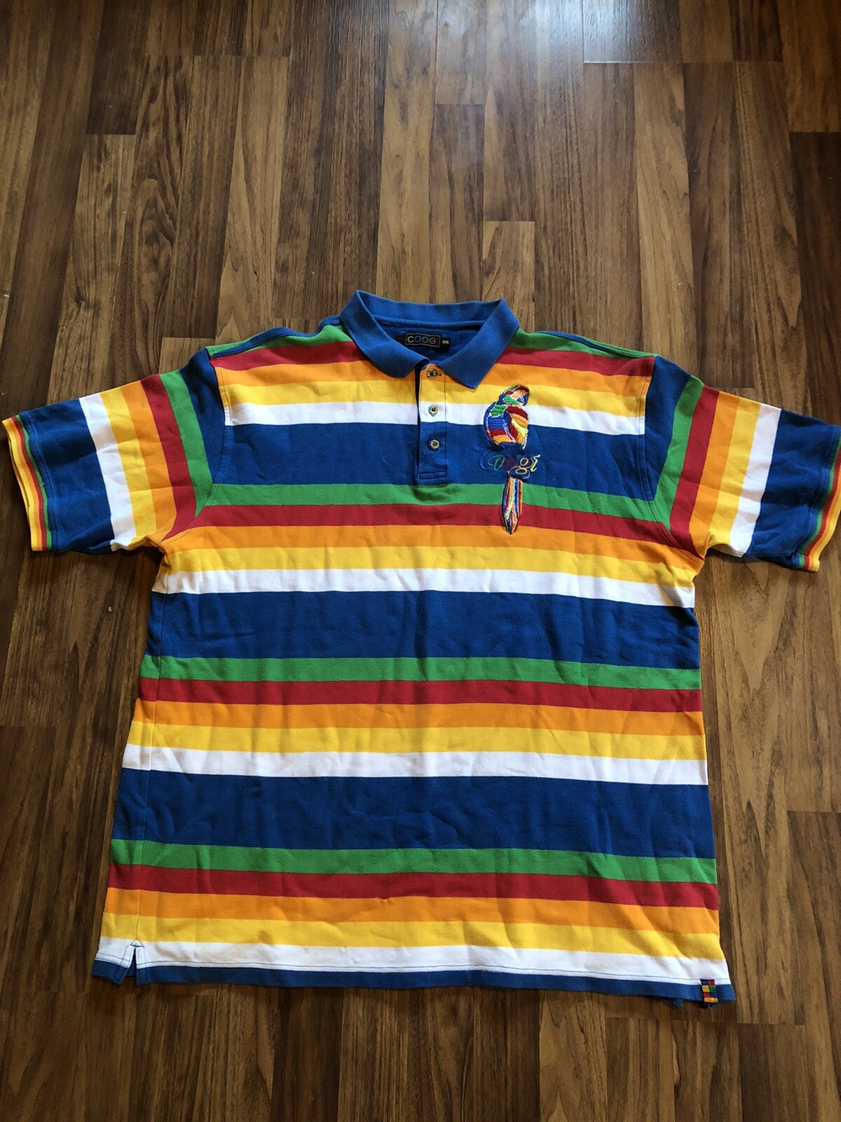 Vintage Coogi Polo Shirt Multicolor Striped Short Sle… - Gem