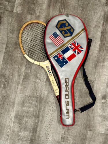 EXTREMELY RARE!! ROD LAVER GRAND SLAM CHAMPION Vintage Tennis Racket w ...