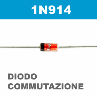 1N914 1N914TR DO-35 DIODO DI COMMUTAZIONE 100V 300mA - SET DA 20 PEZZI ...