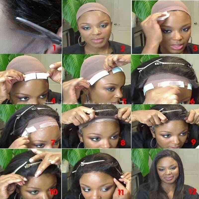 Big Lace Natural Wig Chemical Fiber Front Lace Wig Head Cover Long ...