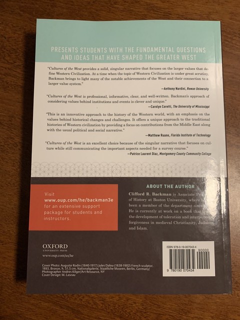 Cultures of the West : A History, Volume 2: Since 1350 by Clifford R ...