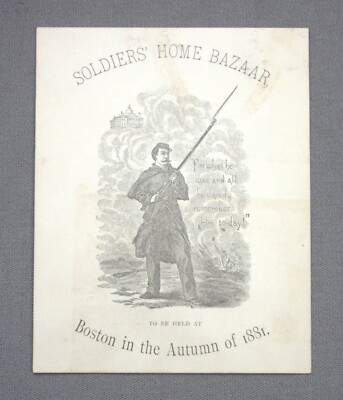 Civil War Veterans Program - "Soldiers' Home Bazaar" - Boston 1881 | eBay