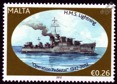 HMS LIGHTNING G55 Royal Navy L-Class Destroyer Warship WWII Malta ...