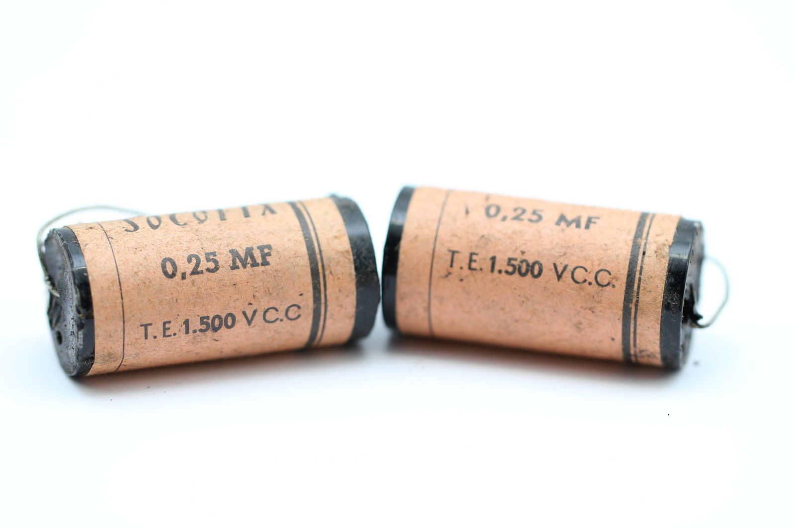 CONDENSATEUR POLYESTER 0,25uF 1500v SOCOFIX NOS (Nouveau Ancien Stock ...