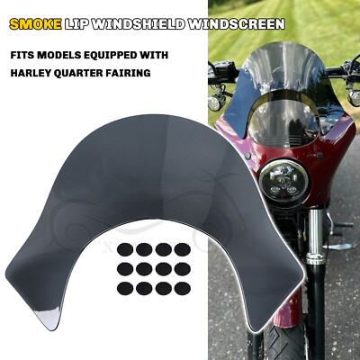 Smoke Lip Windshield Windscreen For Harley Breakout Fat Boy Sportster ...