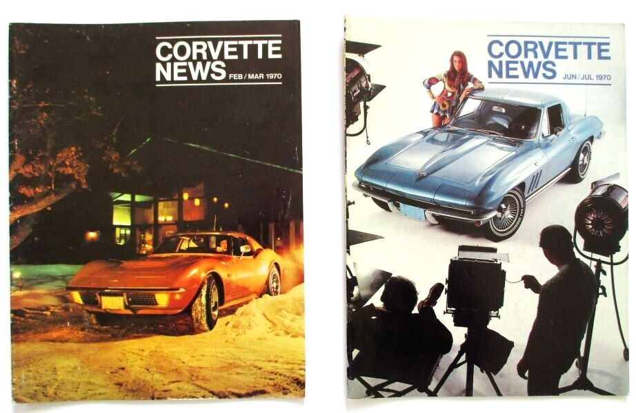 1970 Feb/March & June/July Corvette News Magazines - Specs, Astronauts ...