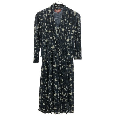 MaxMara Max Mara Print Ribbon Dress 662611290000 Navy L Used MESC-0 | eBay