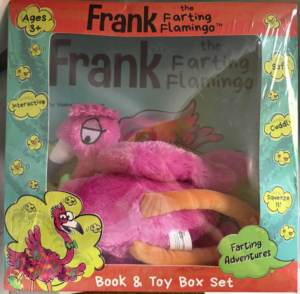 Frank the Farting Flamingo Interactive Toy Book Gift Box Set Brand New ...