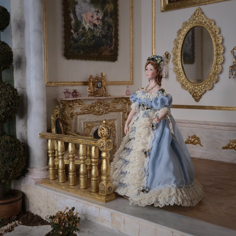 Miniature Dollhouse Porcelain Victorian Lady Doll by Stacy Hofman Early ...