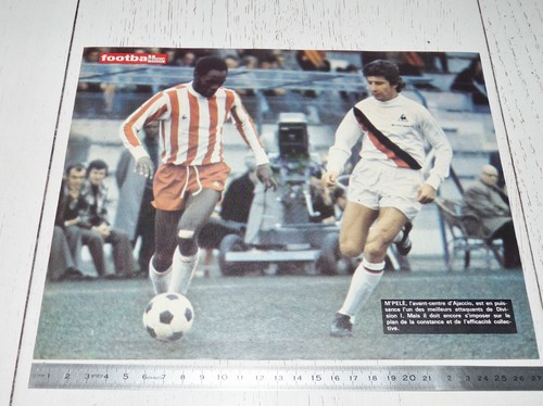 1972 CLIPPING FOOTBALL FRANCOIS M'PELE AC AJACCIO ANDRE CHORDA OGC NICE ...
