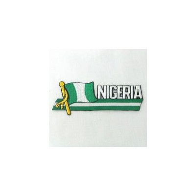 NIGERIA SIDEKICK WORD COUNTRY FLAG IRON-ON PATCH CREST BADGE 1.5 X 4.5 IN. | eBay