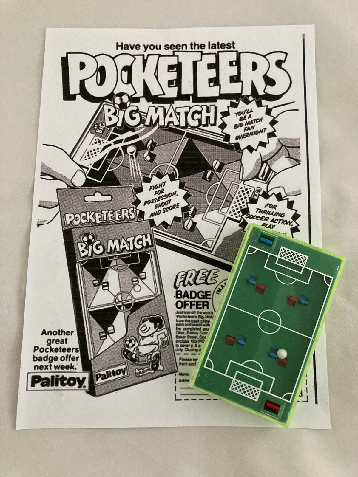 Rare Vintage Tomy Pocketeers Hot Shot Soccer Handheld Game 1977 | eBay