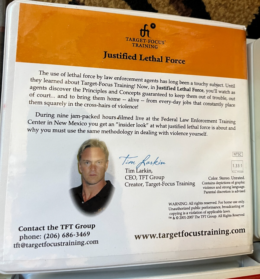 BIG LOT Target-Focus Training DVD Self Defense Sets - Your Pick - Qty ...