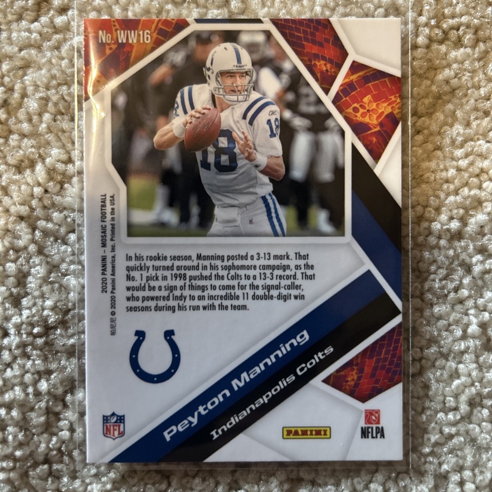 2020 Panini Mosaic #WW16 Peyton Manning Colts Will to Win | eBay