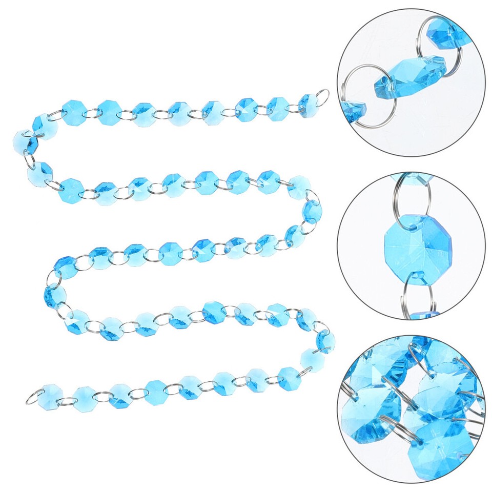 4pcs Octagon Bead String Decoration Glass Bead String Decor Hanging ...