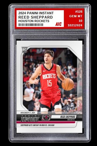 2024 Reed Sheppard Panini Instant Rookie Card Rockets #128 Gem MINT ...