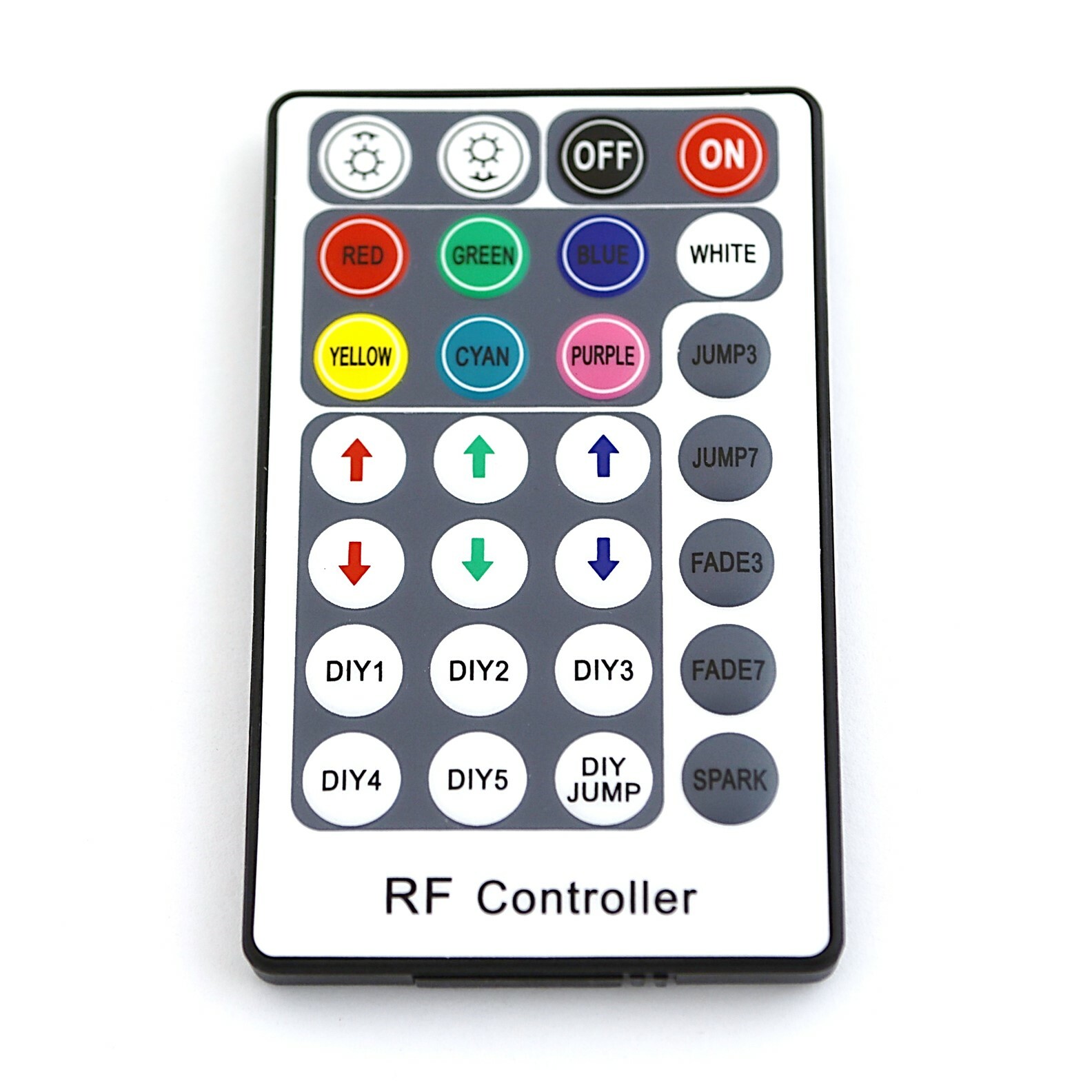 Replacement 28 Key 7 Color RF RGB Remote Control for Controller Brain ...