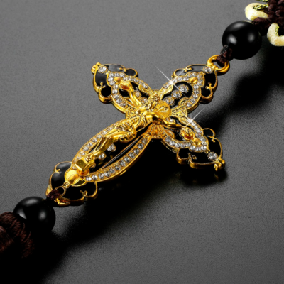 New Golden Cross Car Hanger Car Hanging Pendant Mirror Ornament ...