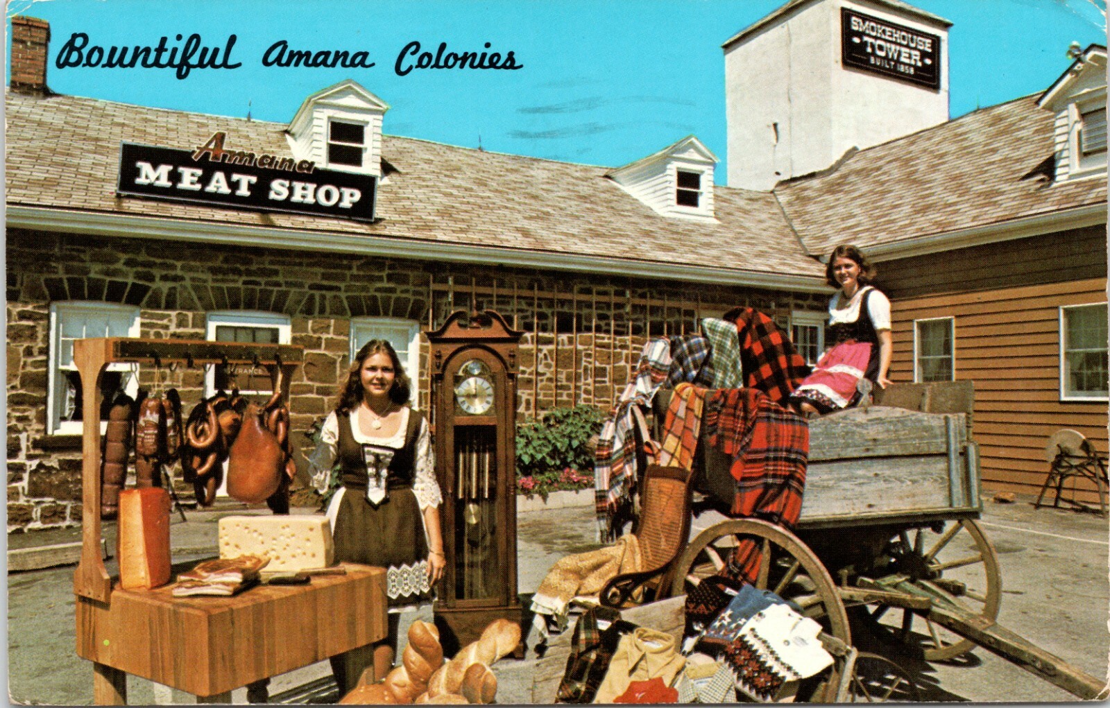 Amana IA BOUNTIFUL COLONIES Women In Costume Uniform Meat Shop Iowa ...