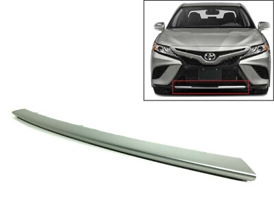 Fits 2018 2019 2020 Toyota Camry Front Bumper Molding Lower Trim Silver ...
