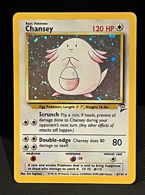 Chansey - 3/130 Base Set 2 - Holo Rare - Vintage LP - Pokemon TCG | eBay