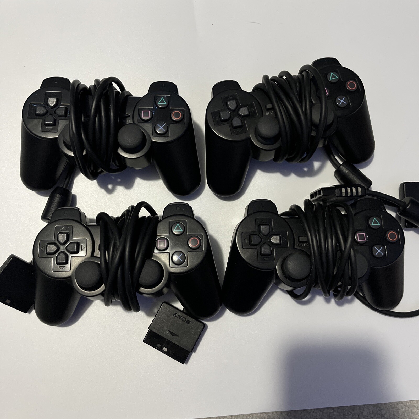 Lot Of Four Sony PlayStation 2 Dual Shock Analog Controllers - Black ...