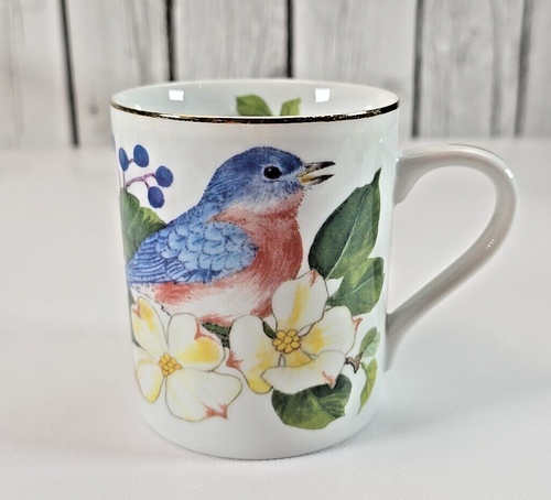 Vintage Bird Cup -The Songbird Collection by Elizabeth Golz Rush Blue ...