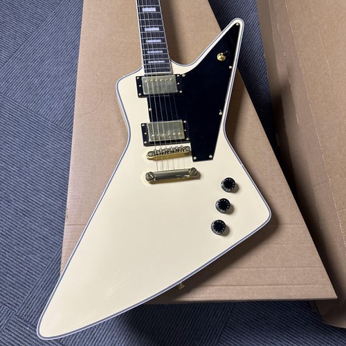 Custom yellow Explorer electricguitar black fingerboard 2H pickup gold ...