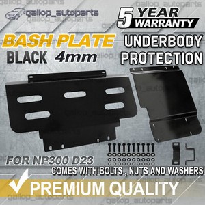 For Nissan Navara NP300 Bash Plate 2pce Sump Guard Set D23 4MM Black ...