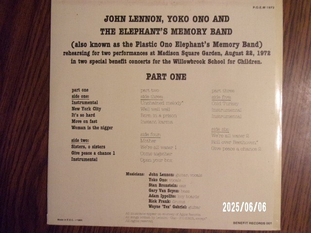 BEATLES....John Lennon & Elephants Memory Band One to One Concert ...