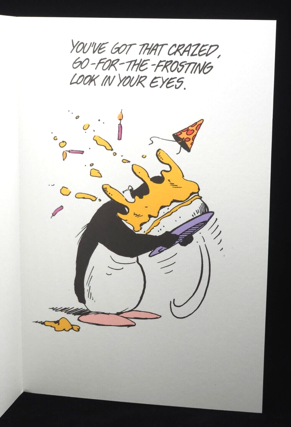 Vintage 1993 Opus n Bill BIRTHDAY Cake Frosting Greeting Card+Envelope ...