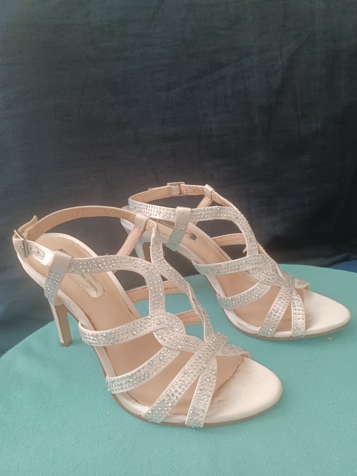 Elegant Silver Rhinestone Embellished Strappy Stiletto - Sexy Sandal by ...