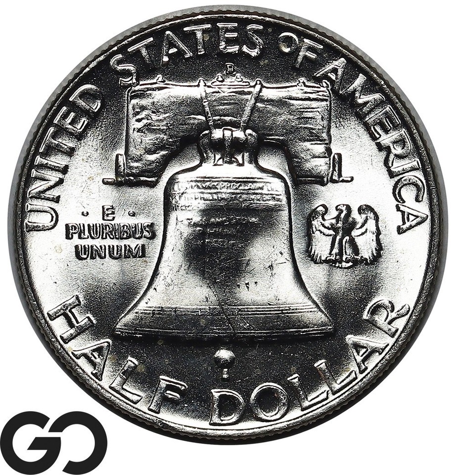 1958-D Franklin Half Dollar, Blast White, Gem BU++ | eBay