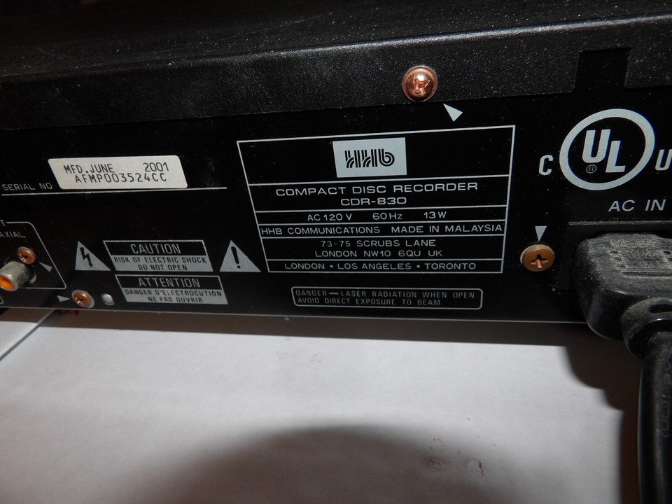 HHB BurnIT Plus CDR-830 Compact Disc Recorder | eBay