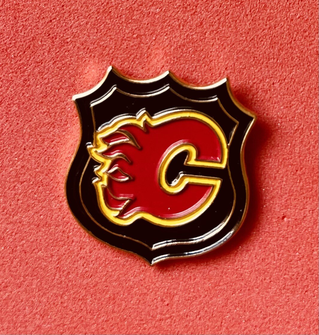 NHL National Hockey League CALGARY FLAMES Pin Lic.NHL Pin Ship USA Only ...