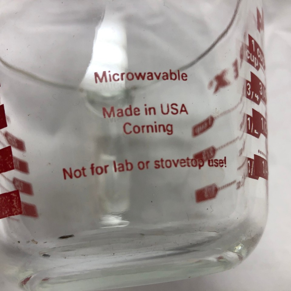 Pyrex Red Lettering 1 Cup/8oz/250 ml Measuring Cup Made in USA | eBay